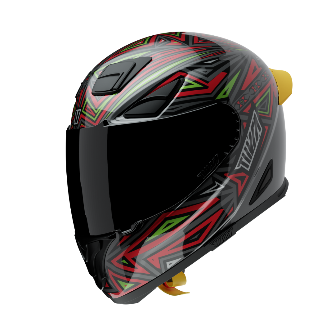 RazzTazz - Grey Helmet | Composite Fiber Helmet in India @1350g by Tiivra